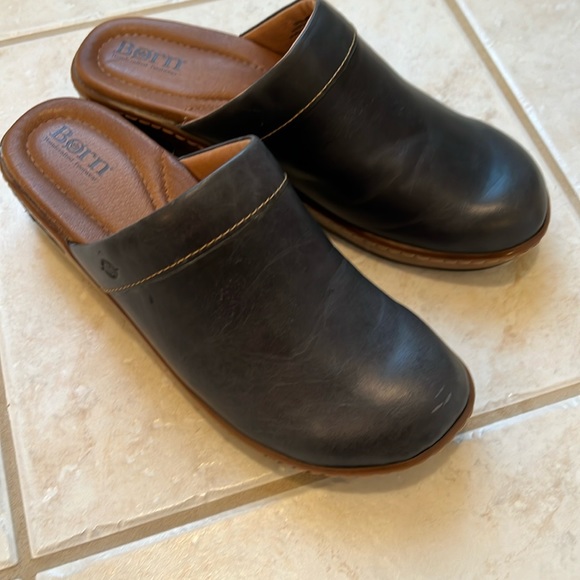 Born | Shoes | Born Navy Leather Clogs | Poshmark
